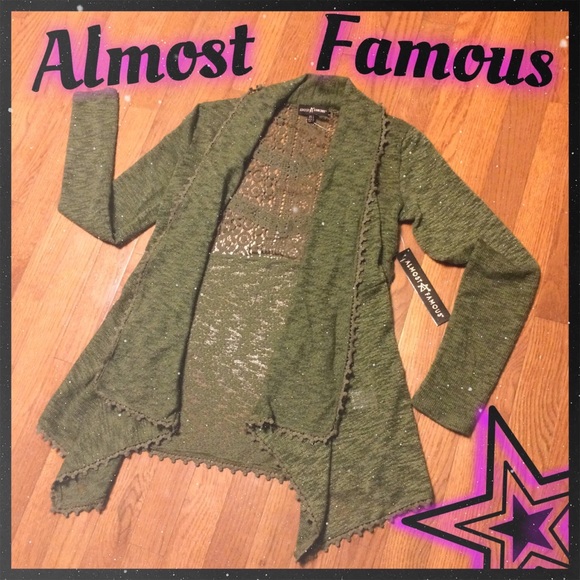 Almost Famous | Sweaters | Nwtalmost Famous Lace Back Cardi | Poshmark